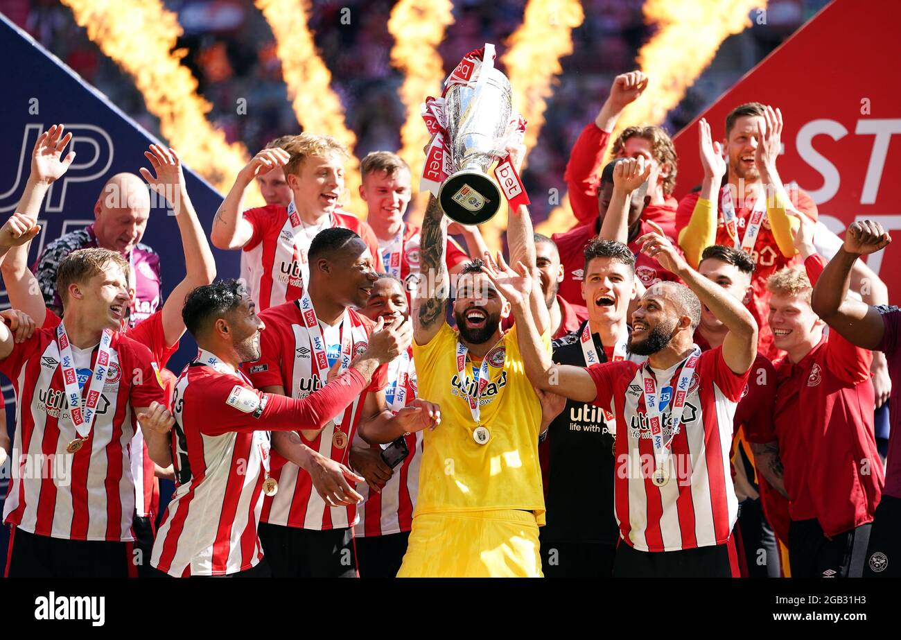 File photo dated 29-05-2021 of Brentford goalkeeper David Raya Martin ...