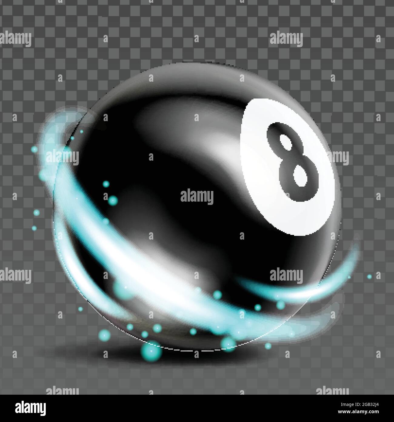 Eight Billiard Ball Sport Game Accessory Vector Stock Vector Image ...