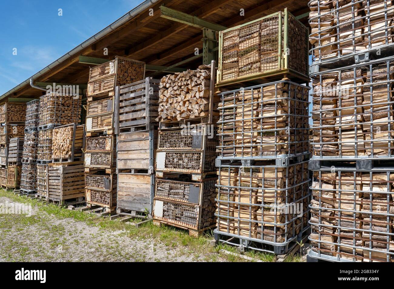 Stack boxes on pallet pallet hi-res stock photography and images - Alamy
