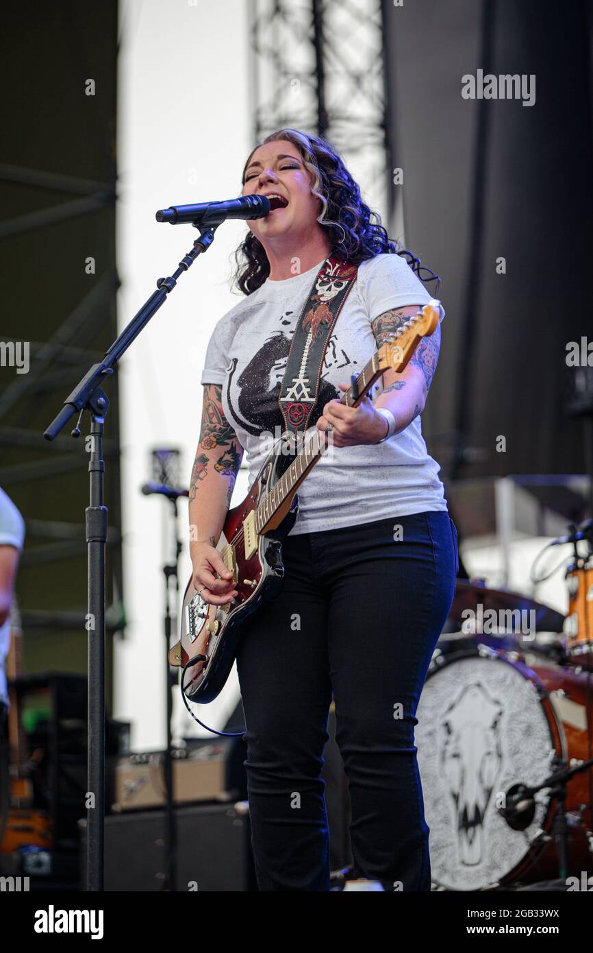 SInger Ashley Mcbryde performs on day 2 of the Watershed Music Festival ...