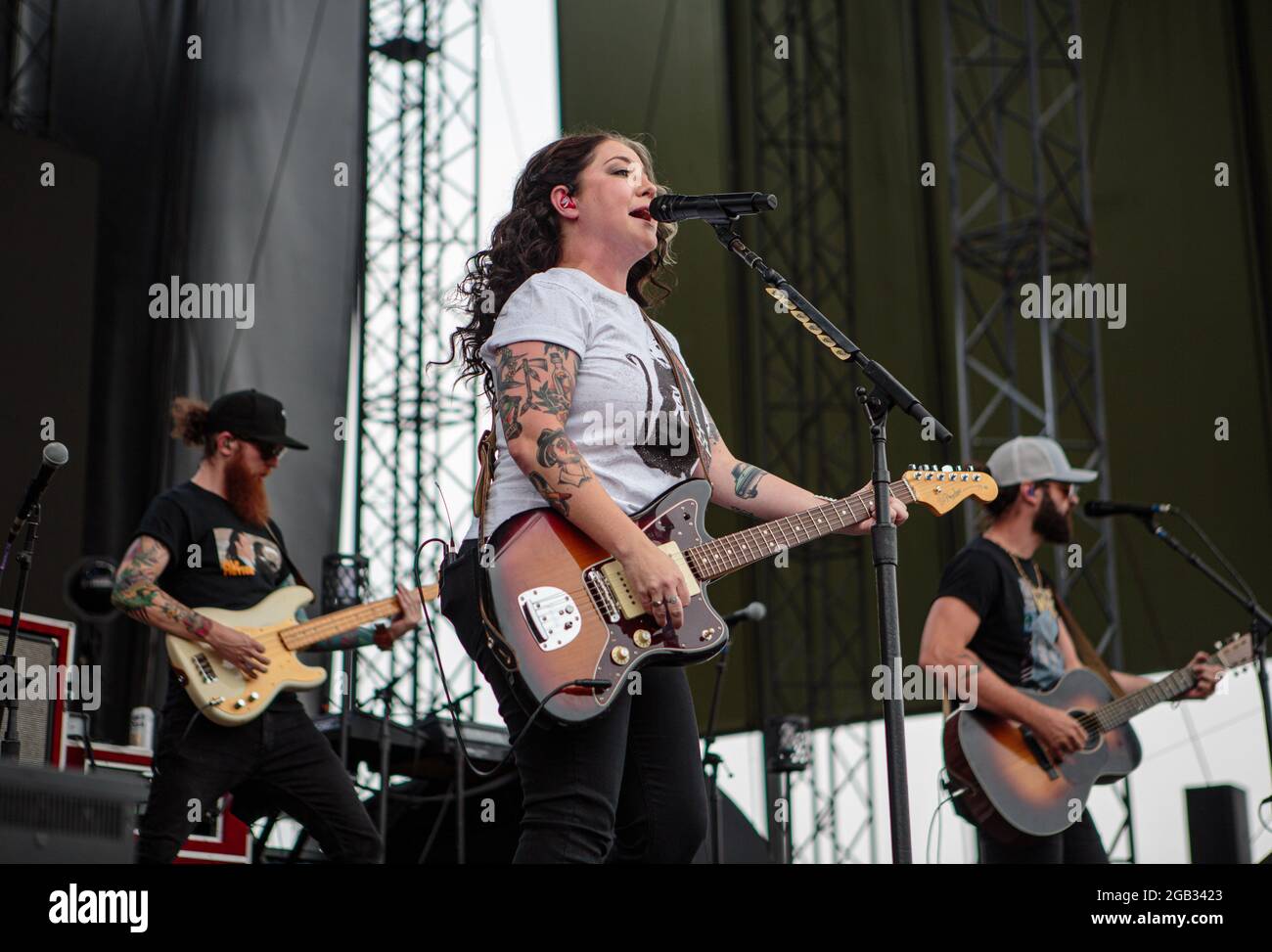 SInger Ashley Mcbryde performs on day 2 of the Watershed Music Festival ...