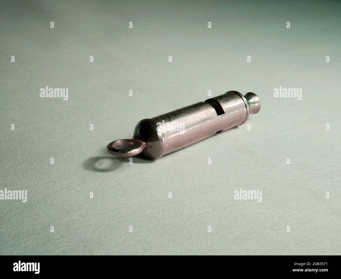 Iron made beautiful Whistle presented on white background for musical ...