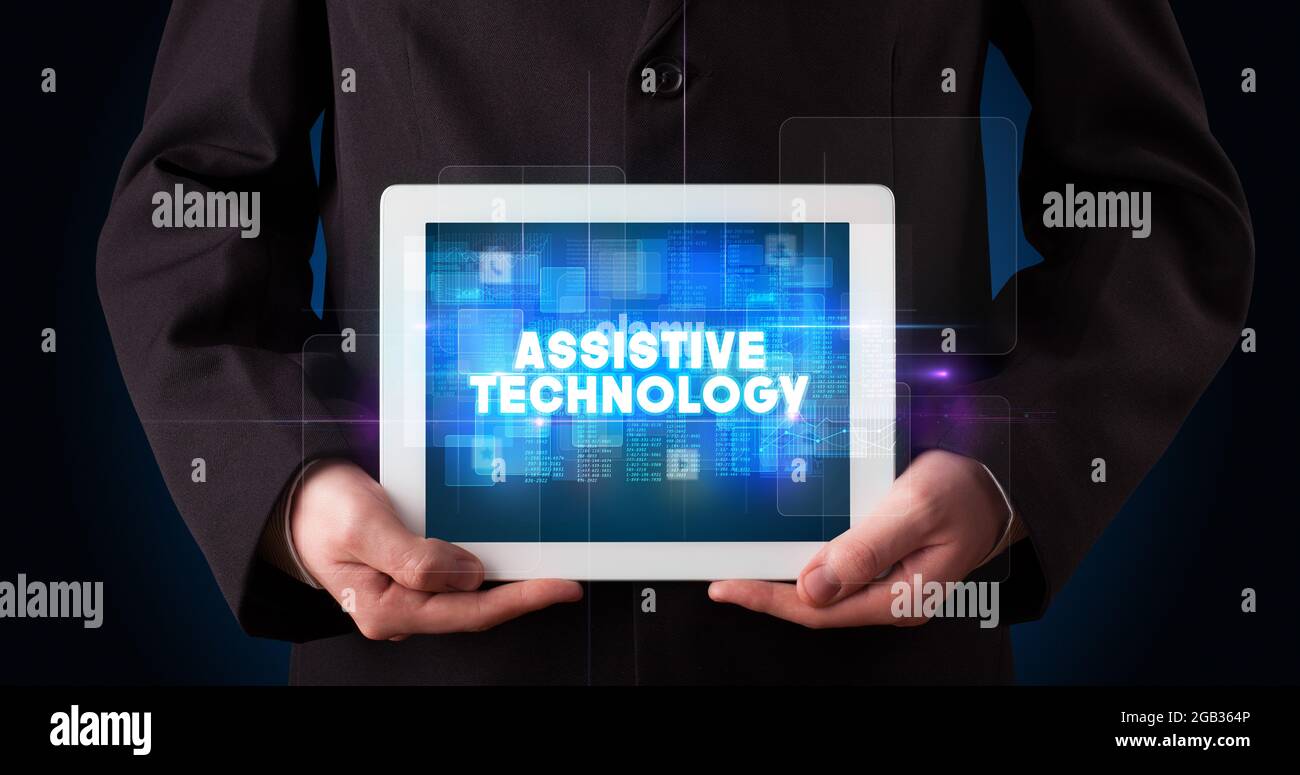 Person holding tablet, technology concept Stock Photo - Alamy