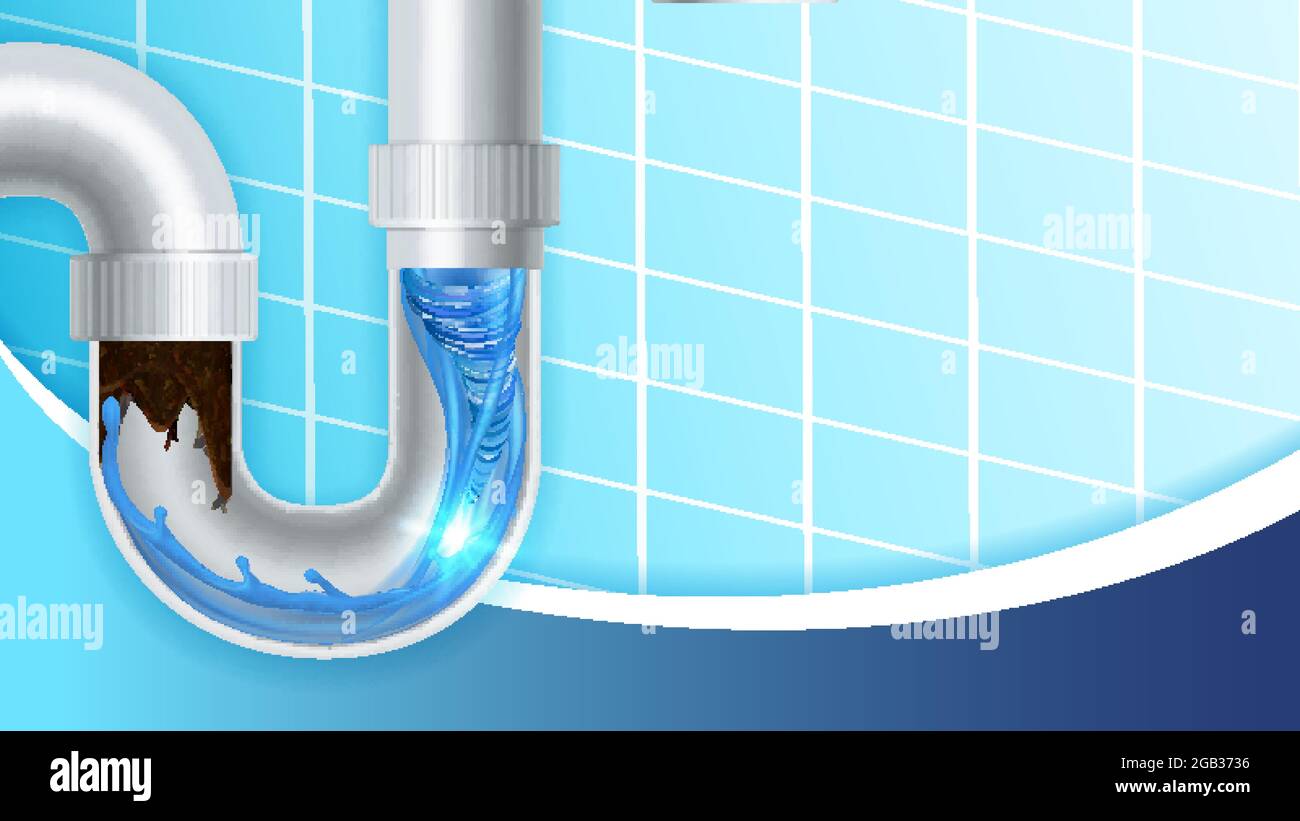 Pipe Clogged Canalization Problem Copyspace Vector Stock Vector Image ...