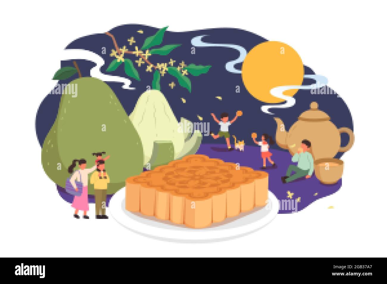 Festive illustration people enjoying Cut Out Stock Images & Pictures ...