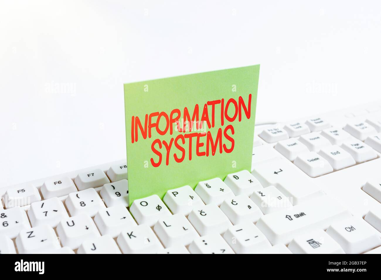 Text sign showing Information Systems. Concept meaning study of systems ...
