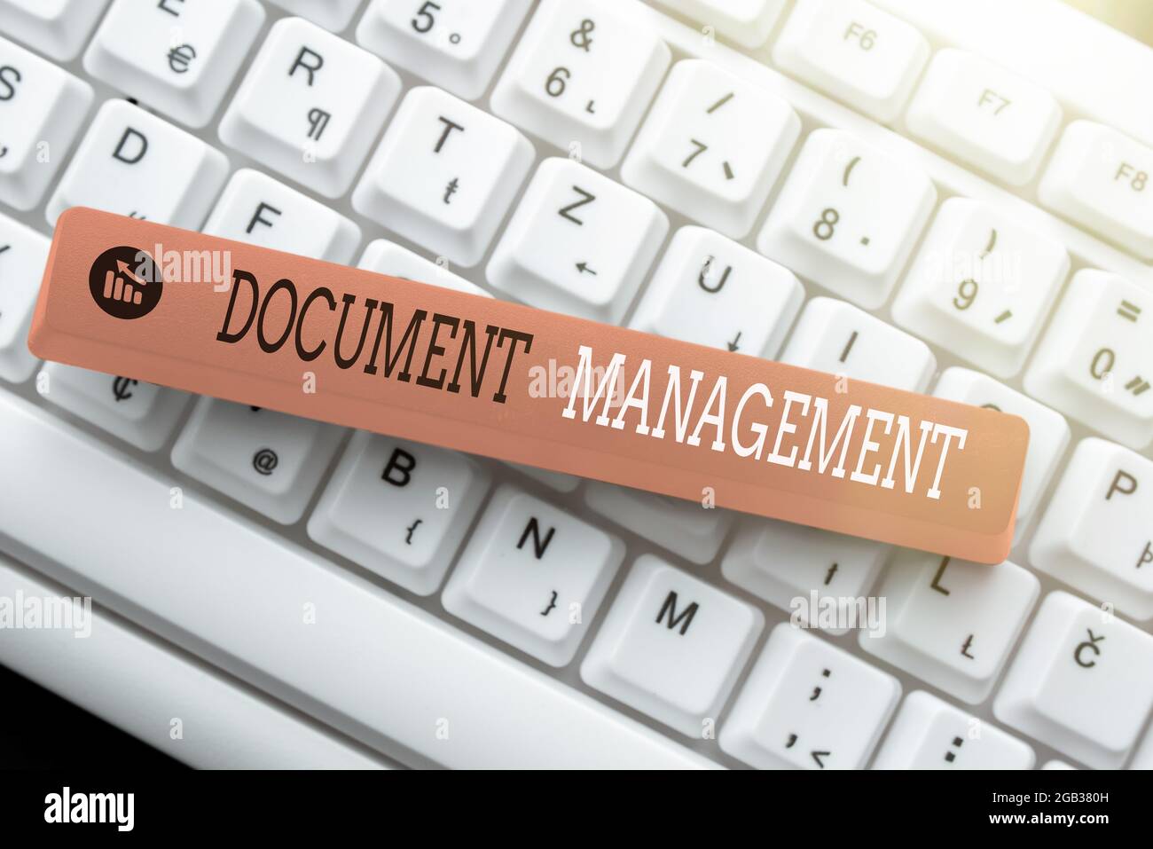 Hand writing sign Document Management. Business showcase Computerized ...