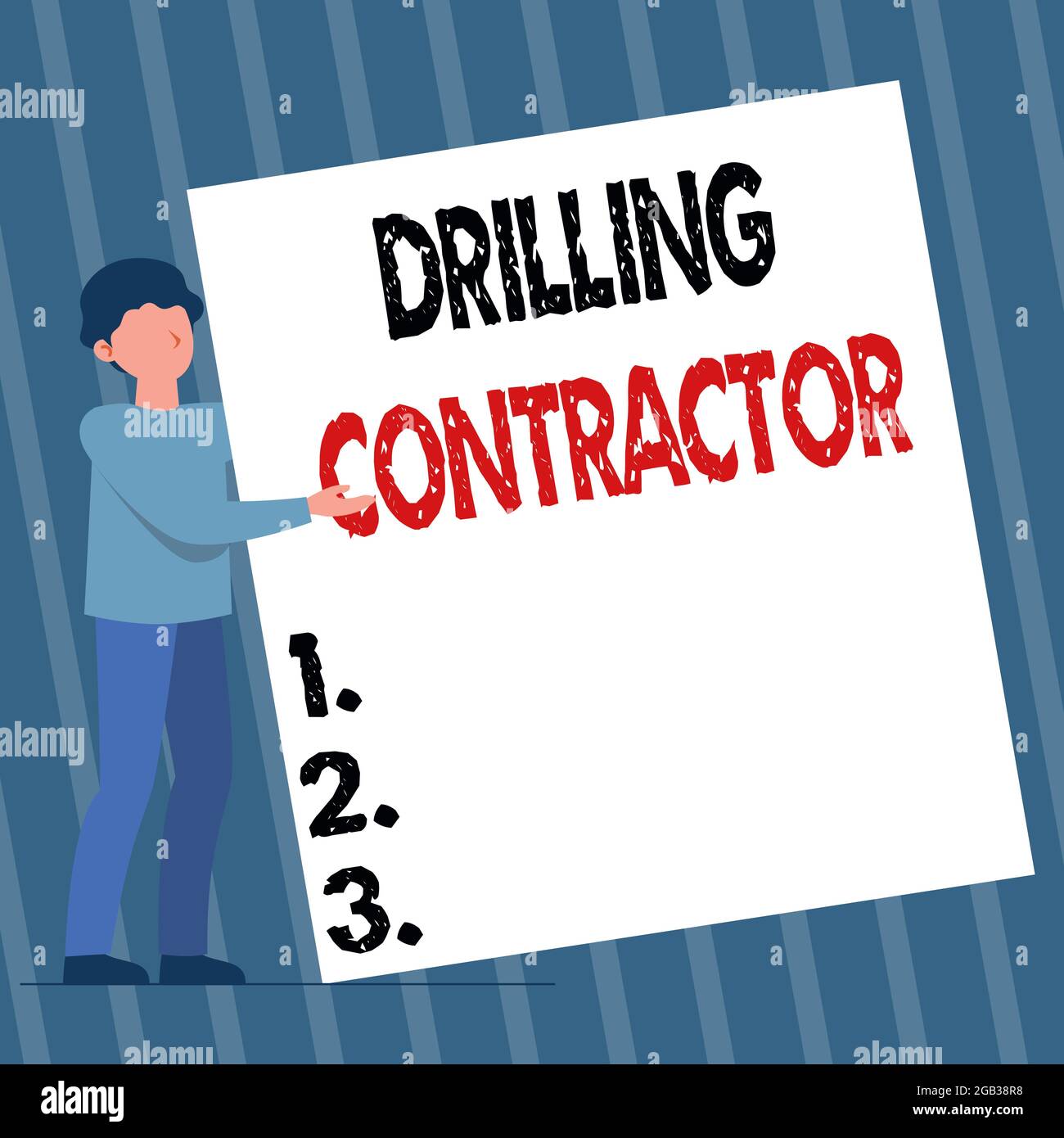 Hand writing sign Drilling Contractor. Business concept contract their ...