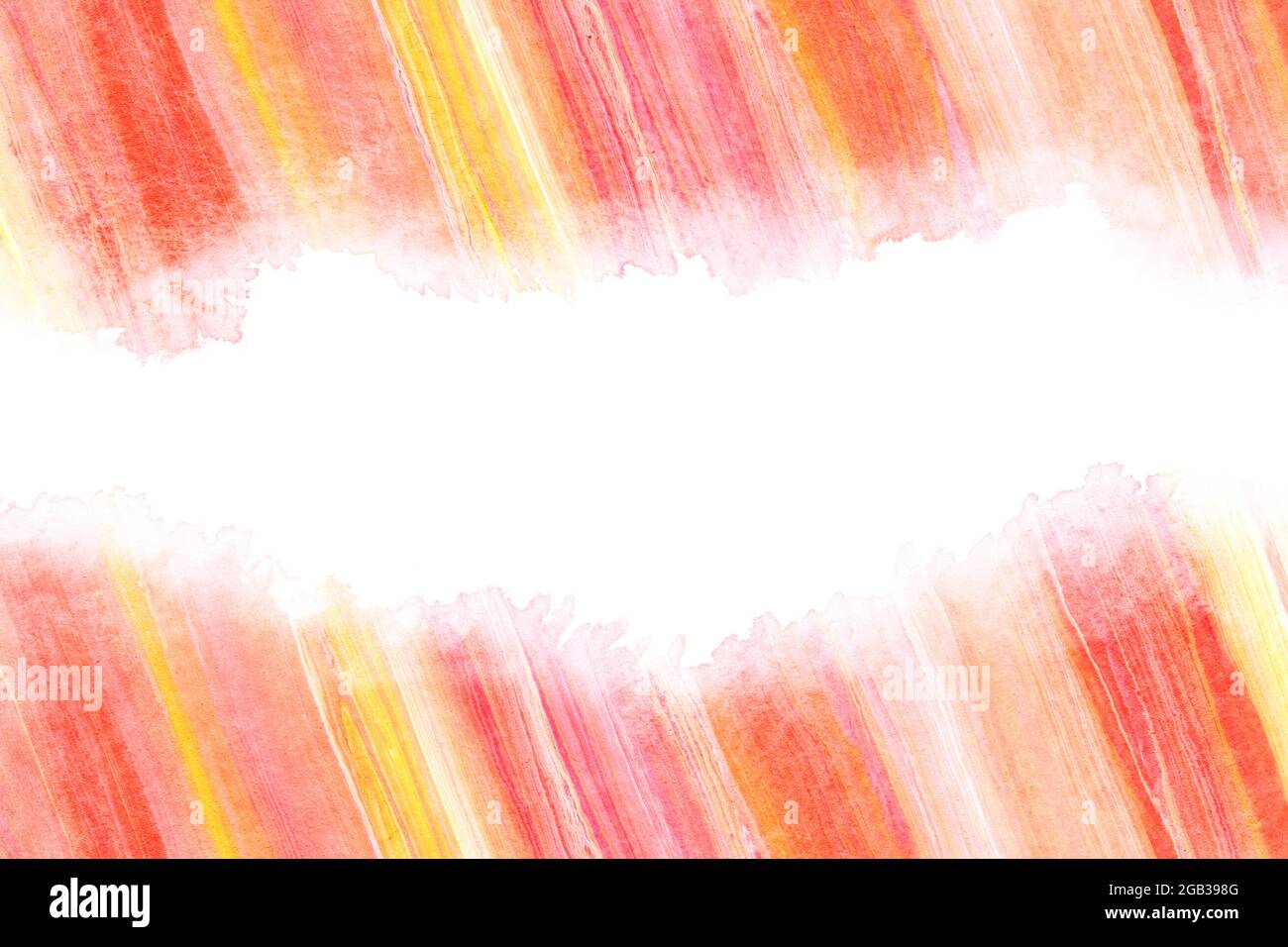 pastel color red and yellow line, natural grunge watercolor hand paint ...