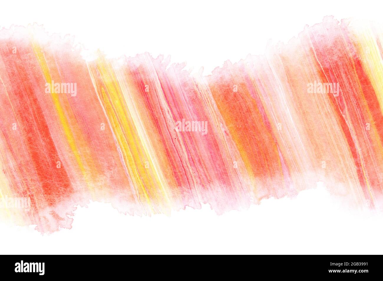 pastel color red and yellow line, natural grunge watercolor hand paint ...