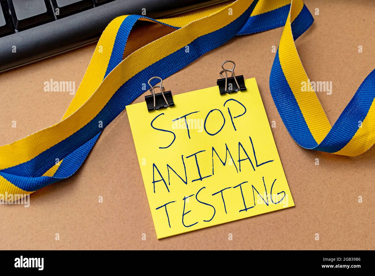 Handwriting text Stop Animal Testing. Business concept put an end on ...