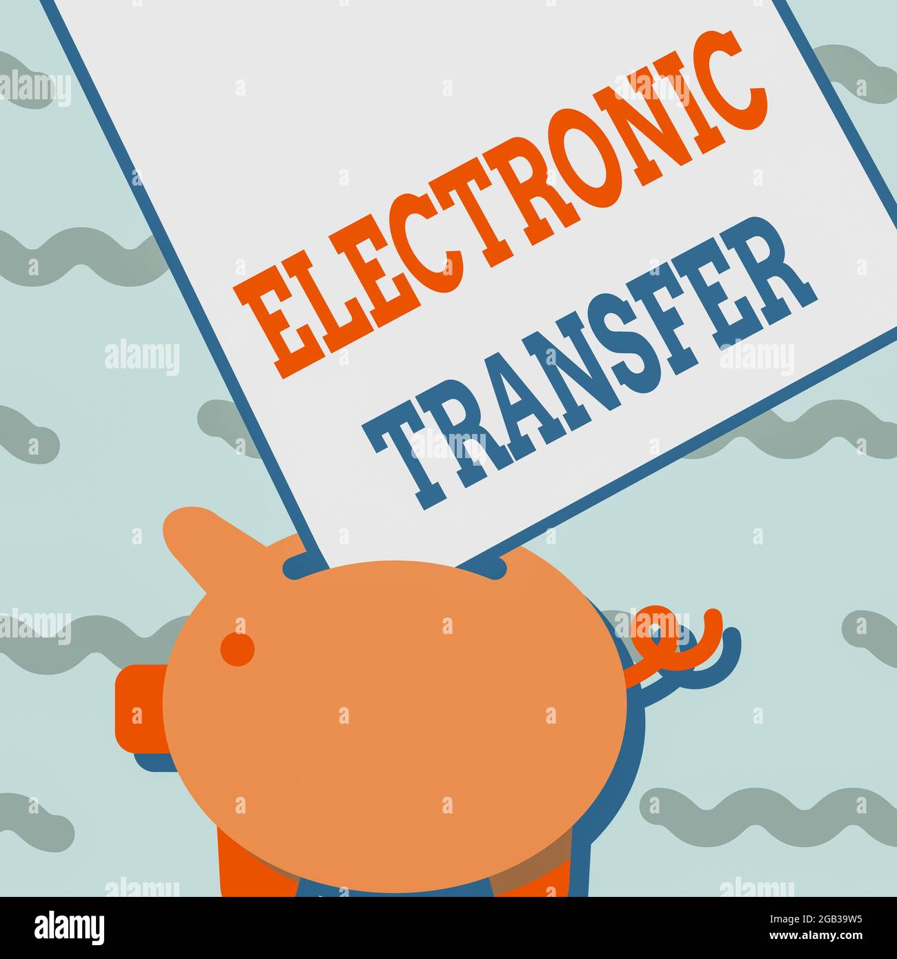 Text sign showing Electronic Transfer. Internet Concept transaction ...