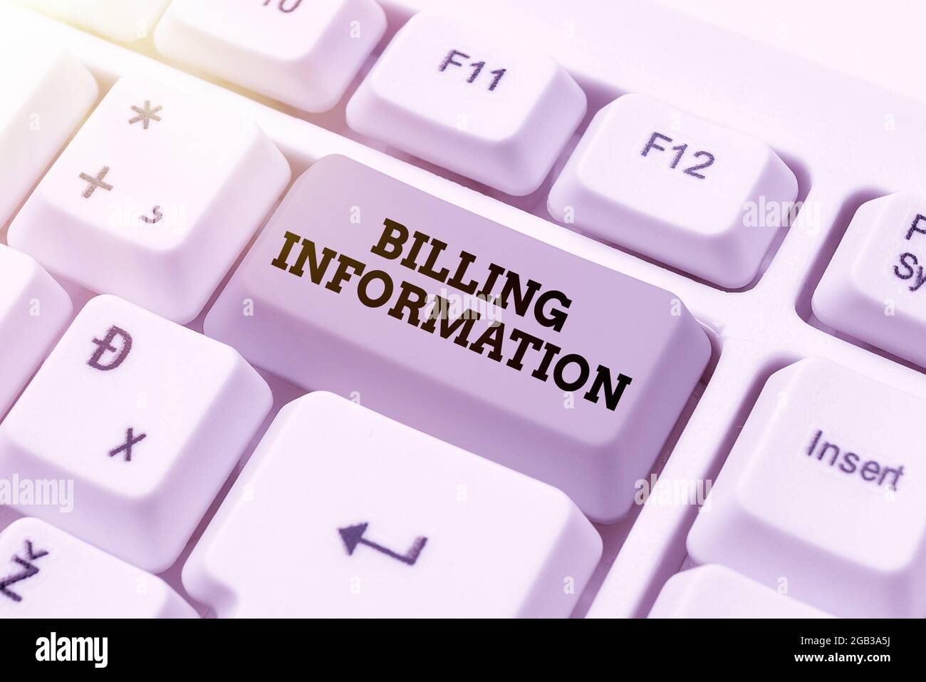 Text sign showing Billing Information. Word Written on address ...