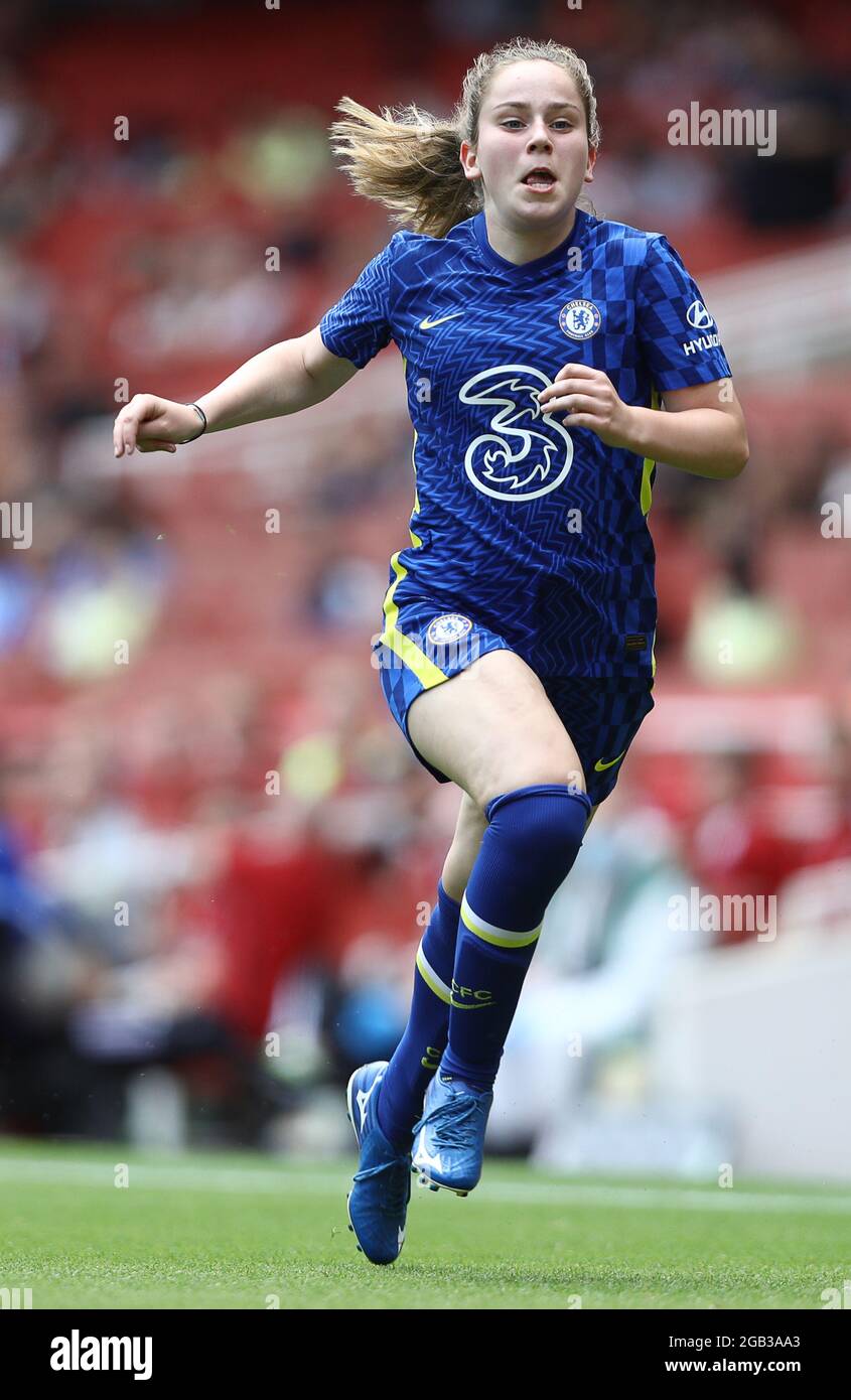 London, England, 1st August 2021. Shauna Guyatt of Chelsea during the ...