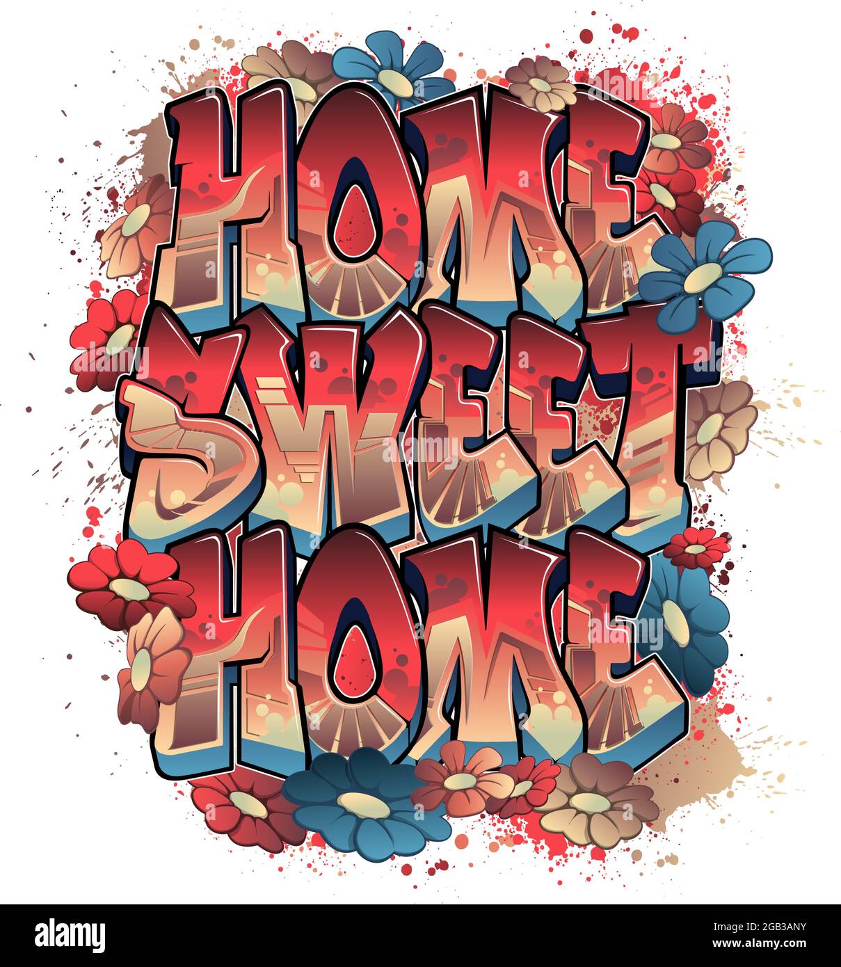 Graffiti at home Stock Vector Images - Alamy