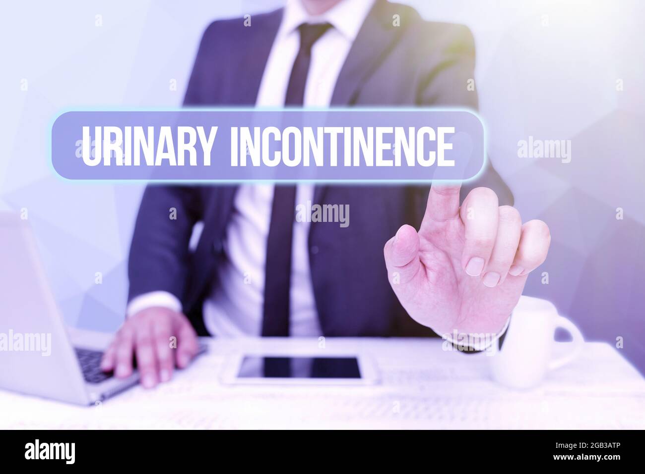 Text caption presenting Urinary Incontinence. Business concept ...
