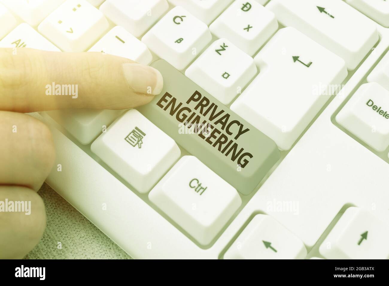 Conceptual display Privacy Engineering. Business concept engineered ...