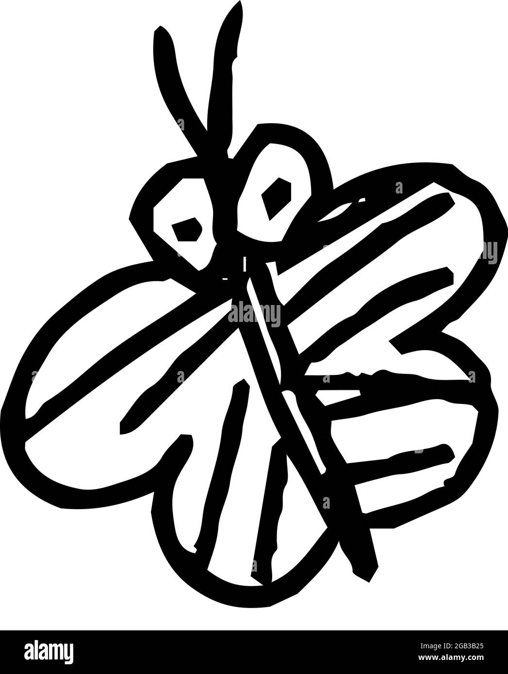 This is a illustration of Cute butterfly scribble drawn by a child ...