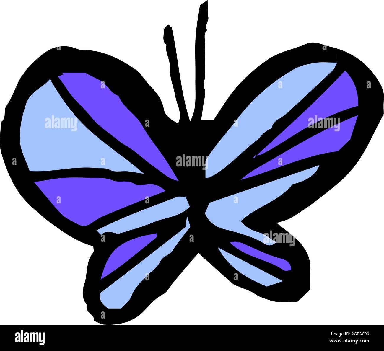 This is a illustration of Cute butterfly scribble drawn by a child Stock Vector Image & Art - Alamy