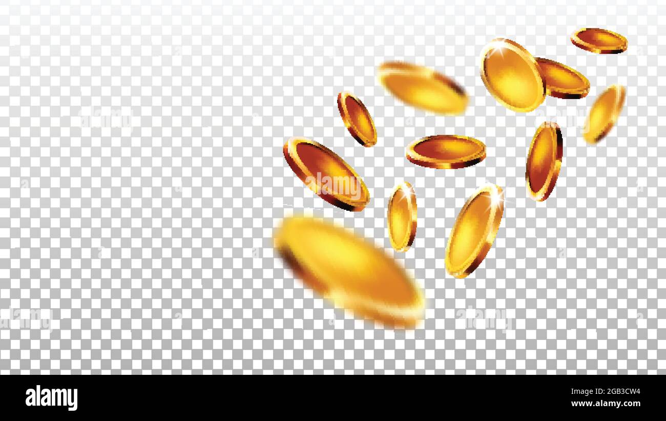 Coins Money Falling From Slot Machine Tool Vector Stock Vector Image ...