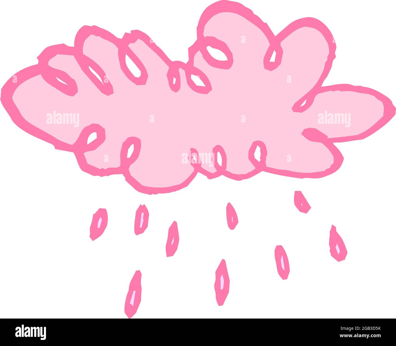 This is a illustration of Graffiti of rain clouds that children drew ...