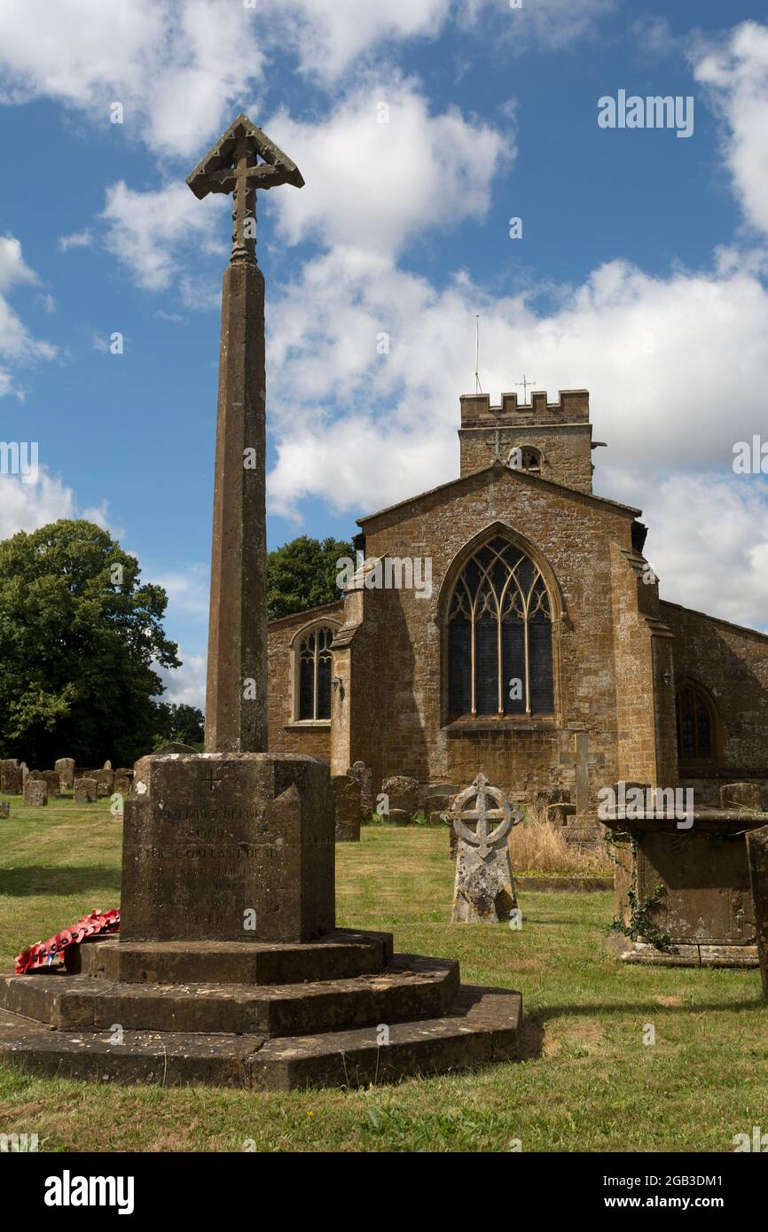 The war memorial in St. Mary Magdalene churchyard, Wardington ...