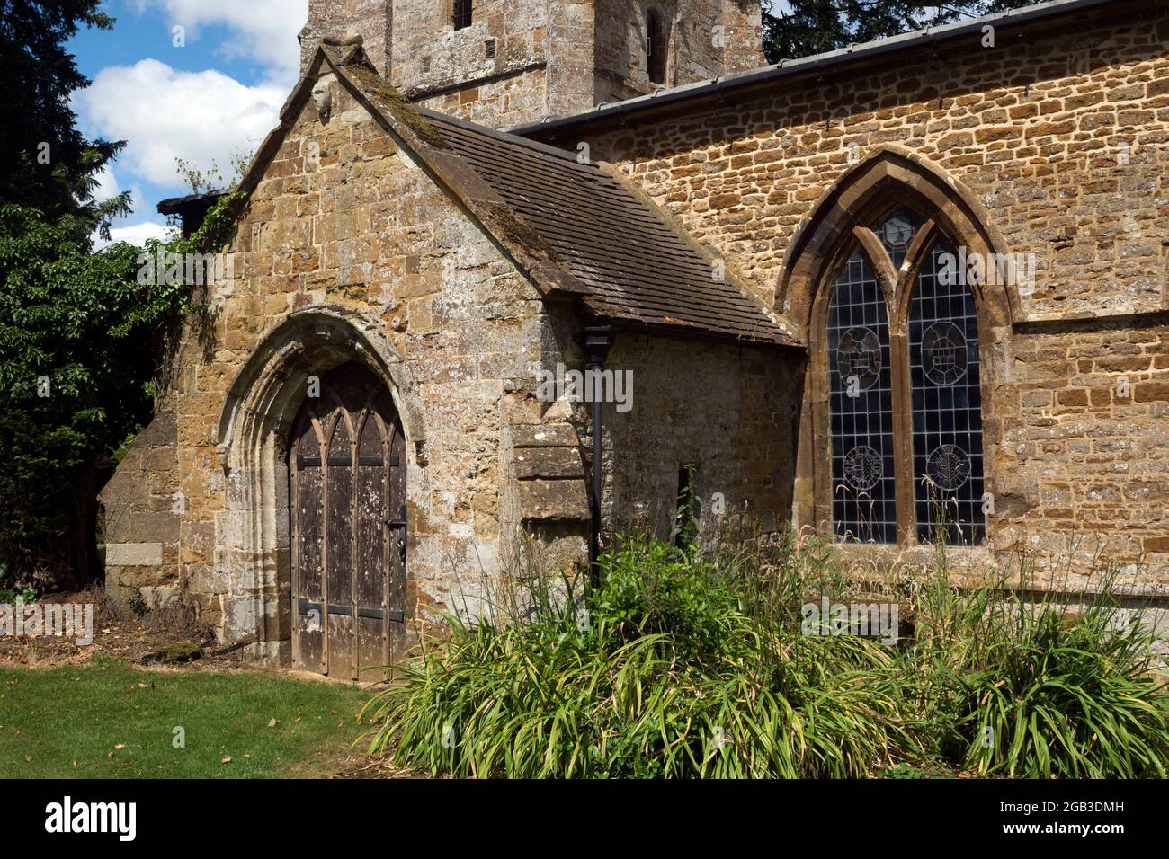 The south porch, St. James Church, Edgcote, Northamptonshire, England ...
