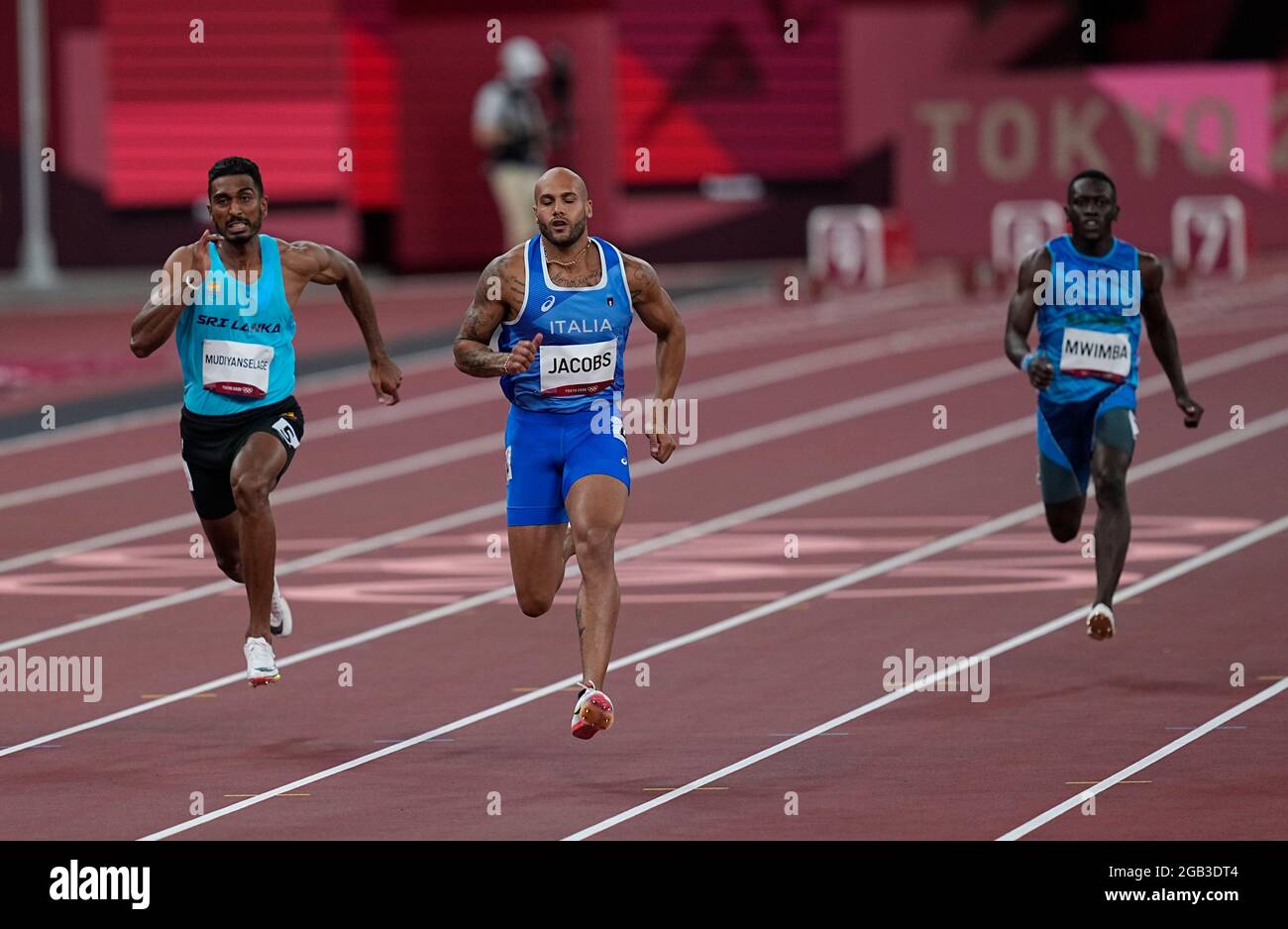 August 1, 2021: Lamont Marcell Jacobs during 100 meter for men at the ...