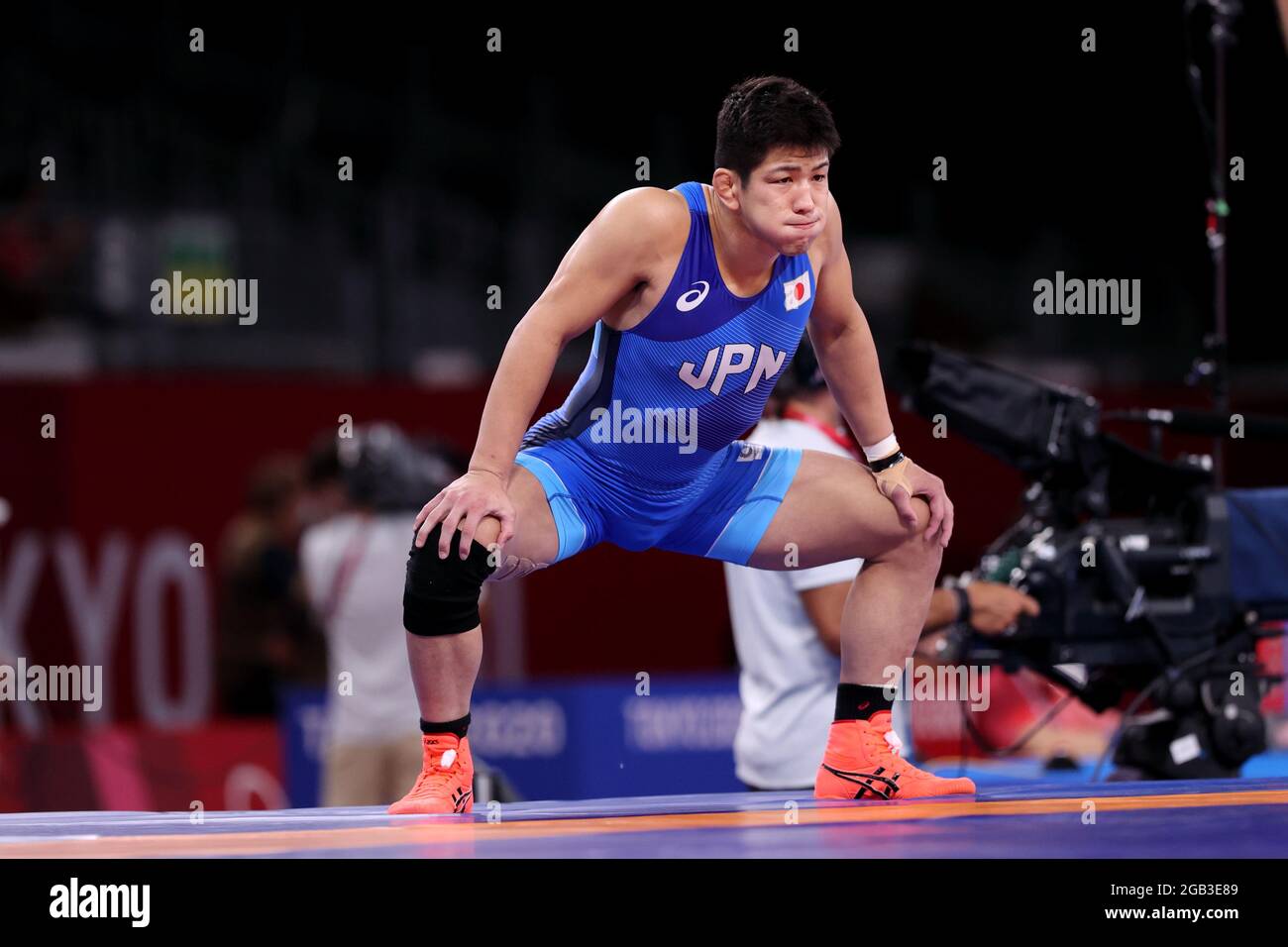 Tokyo, Japan. 2nd Aug, 2021. Shohei Yabiku (JPN) Wrestling : Men's Greco-Roman 77kg 1/4 Final ...
