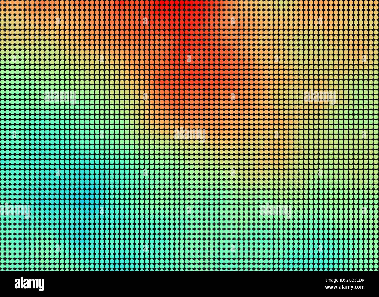 Abstract Geometrical color pixel generative art illustration Stock ...