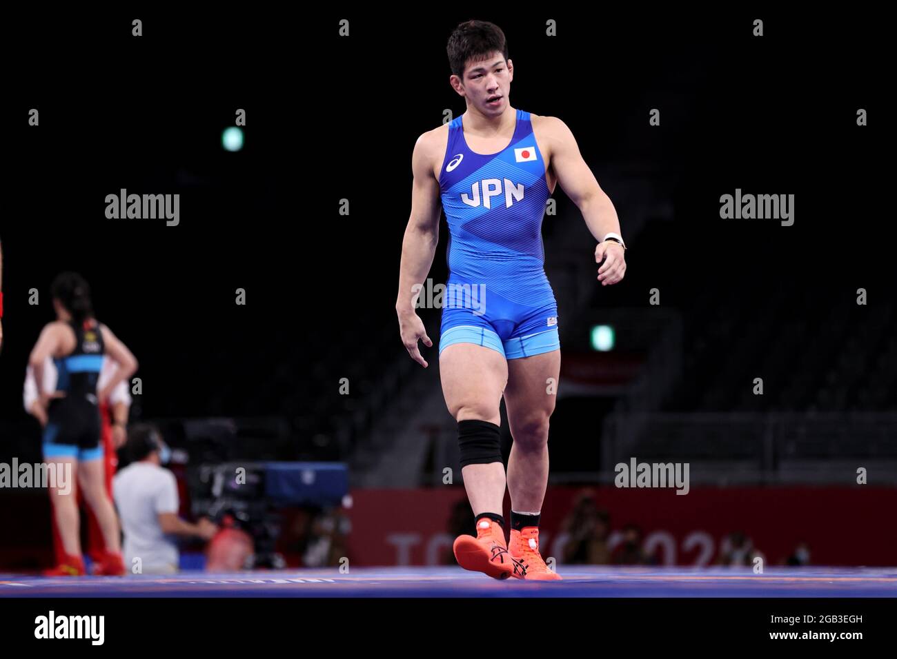Tokyo, Japan. 2nd Aug, 2021. Shohei Yabiku (JPN) Wrestling : Men's Greco-Roman 77kg 1/4 Final ...