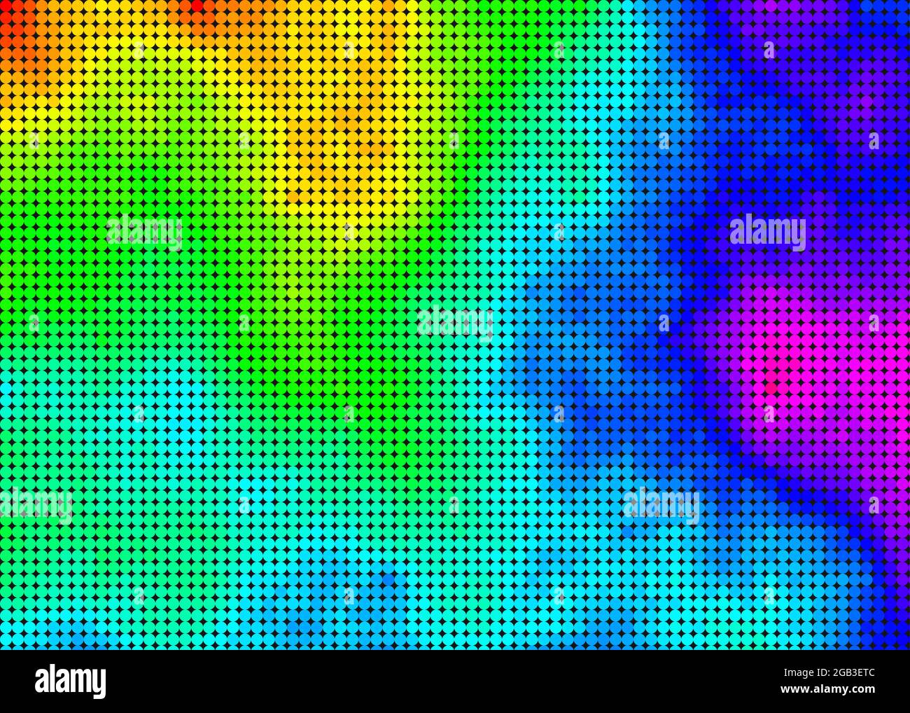 Abstract Geometrical color pixel generative art illustration Stock ...