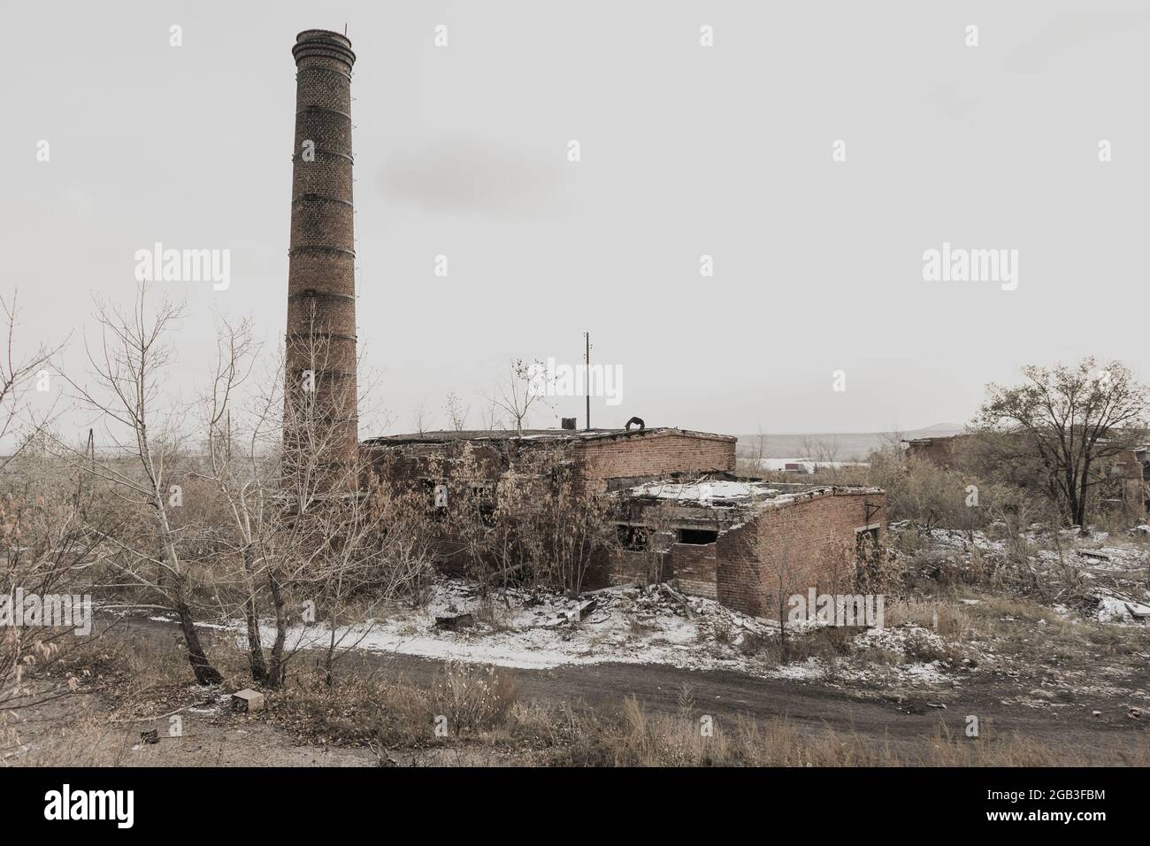 abandoned building destroyed a military base Stock Photo - Alamy