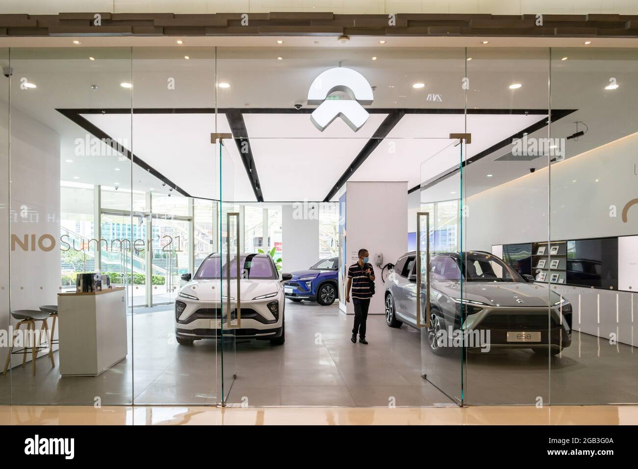 SHANGHAI, CHINA - AUGUST 2, 2021 - Nio ES6, ES8 and other electric ...