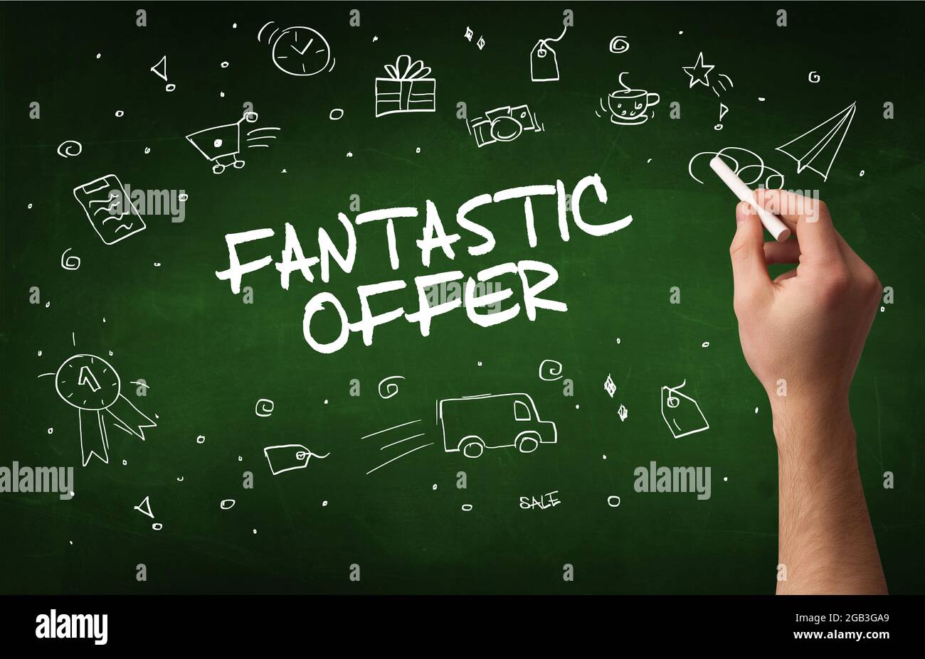 Hand drawing online shopping concept Stock Photo - Alamy