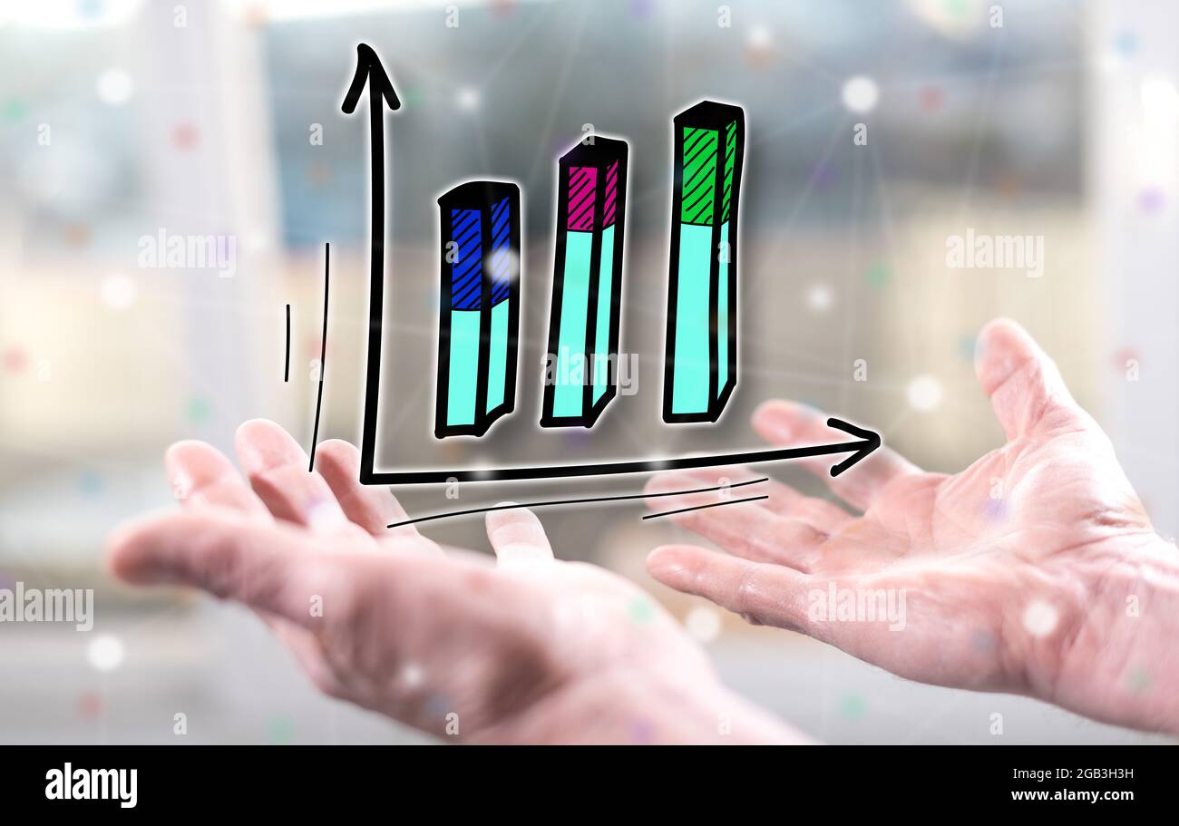 Business analysis concept above the hands of a man Stock Photo - Alamy