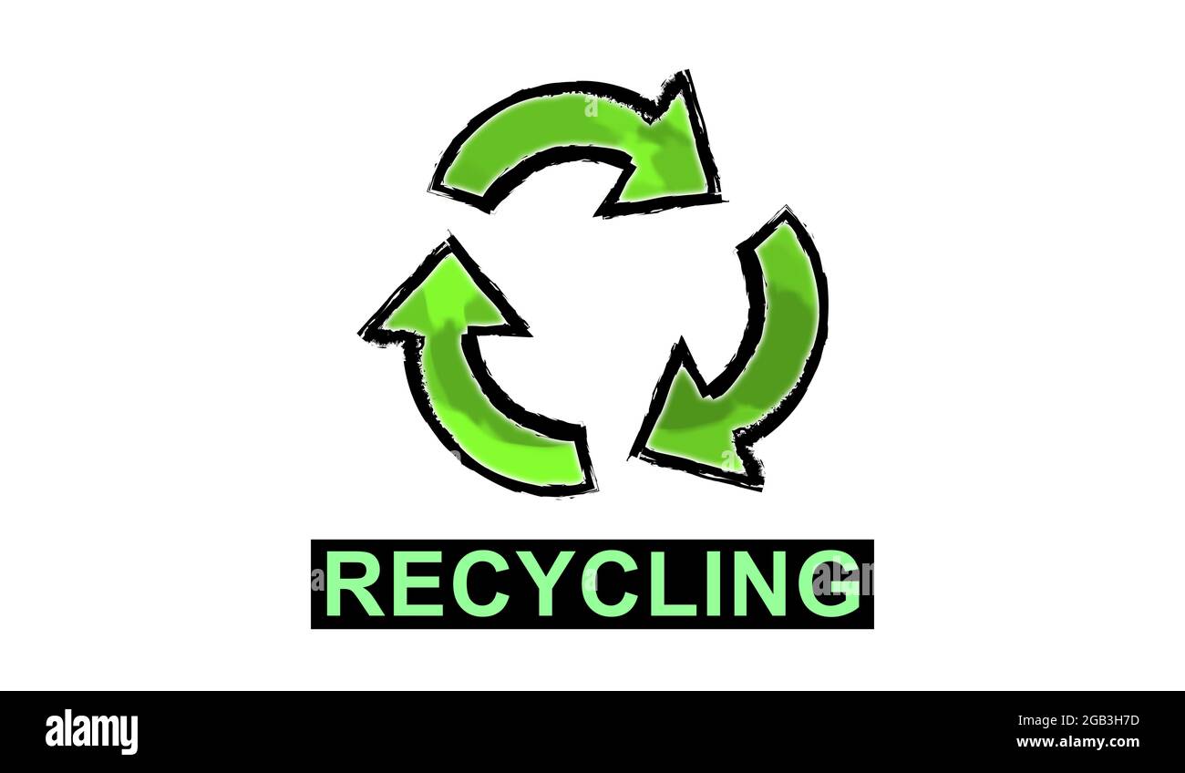 Illustration of a recycling concept Stock Photo - Alamy