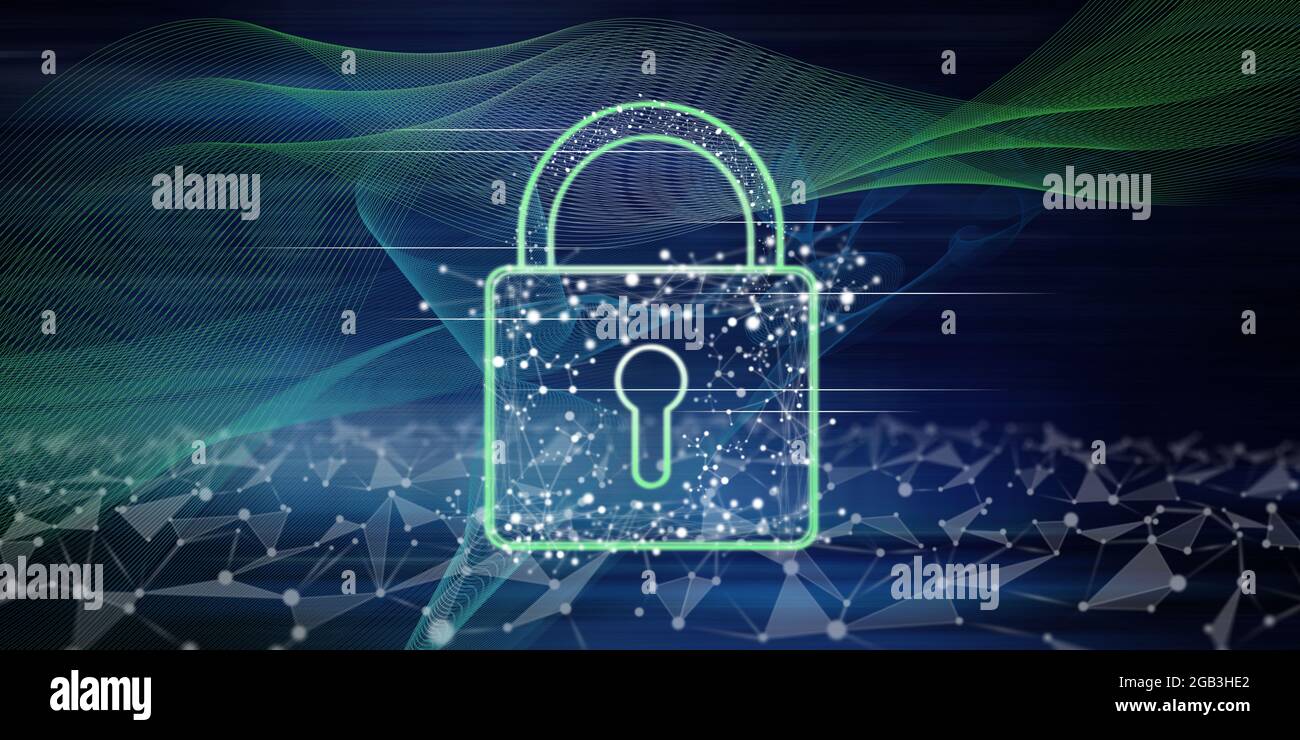 Illustration of a digital security concept Stock Photo - Alamy