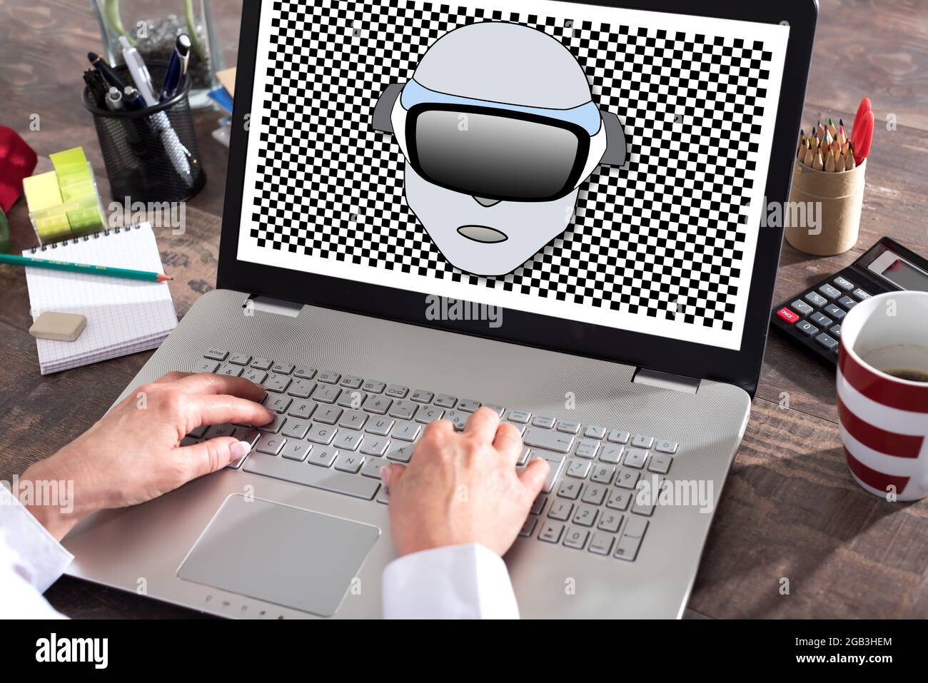 Virtual reality concept shown on a laptop screen Stock Photo - Alamy