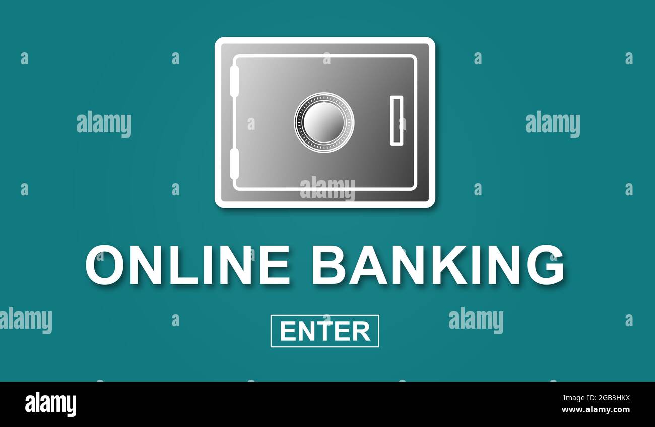 Illustration of an online banking concept Stock Photo - Alamy