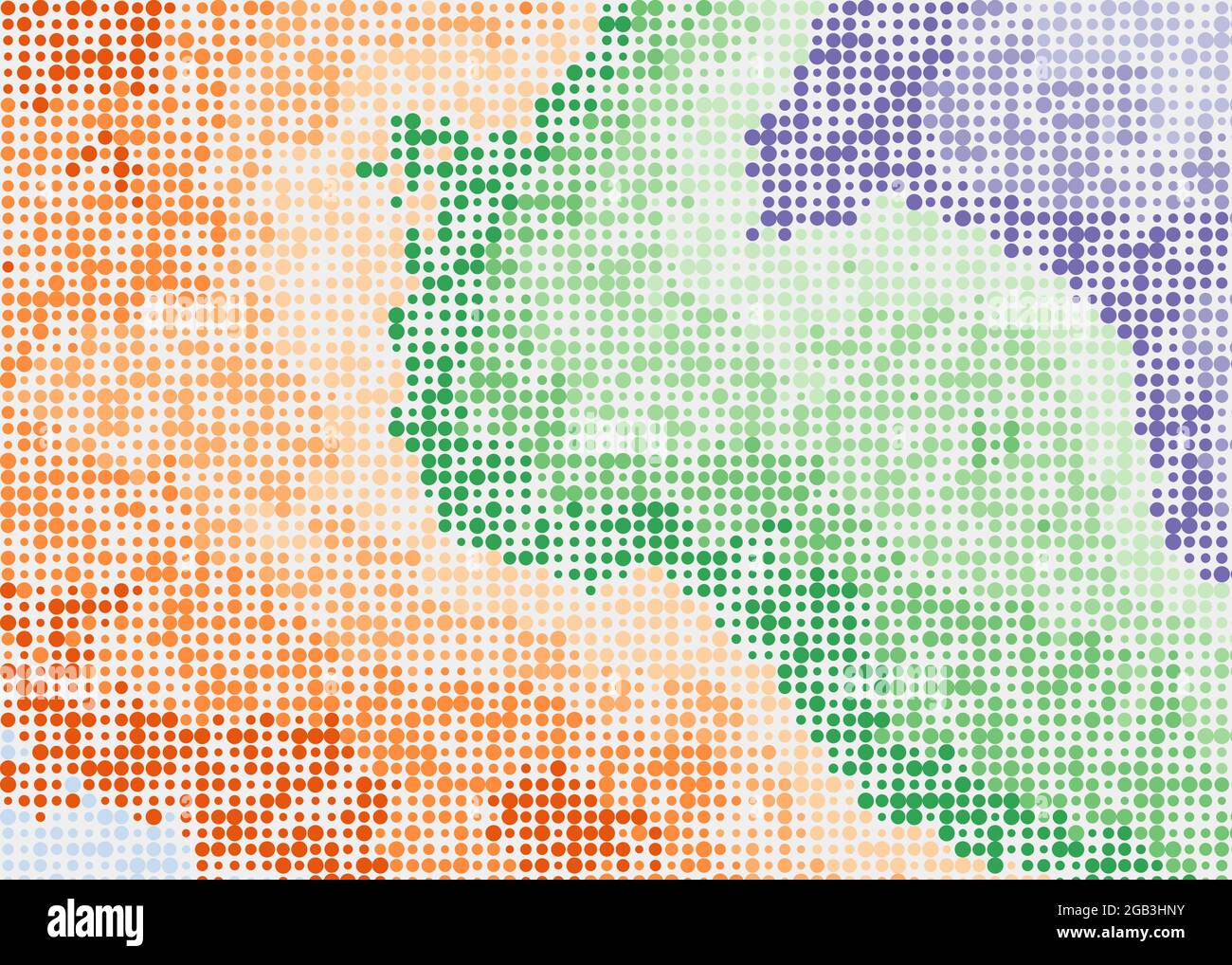 Abstract Geometrical color pixel generative art illustration Stock ...