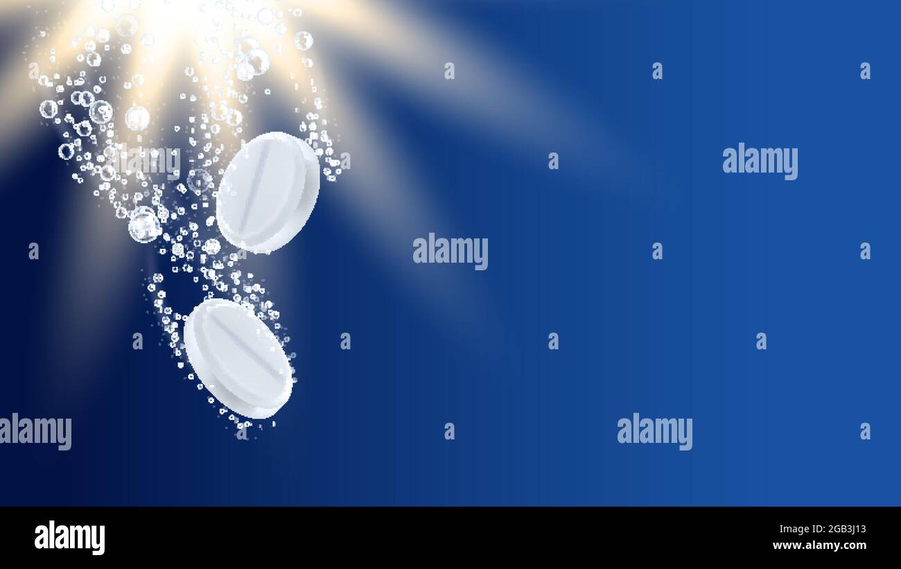 Effervescent Soluble Medical Drug Copyspace Vector Stock Vector Image ...