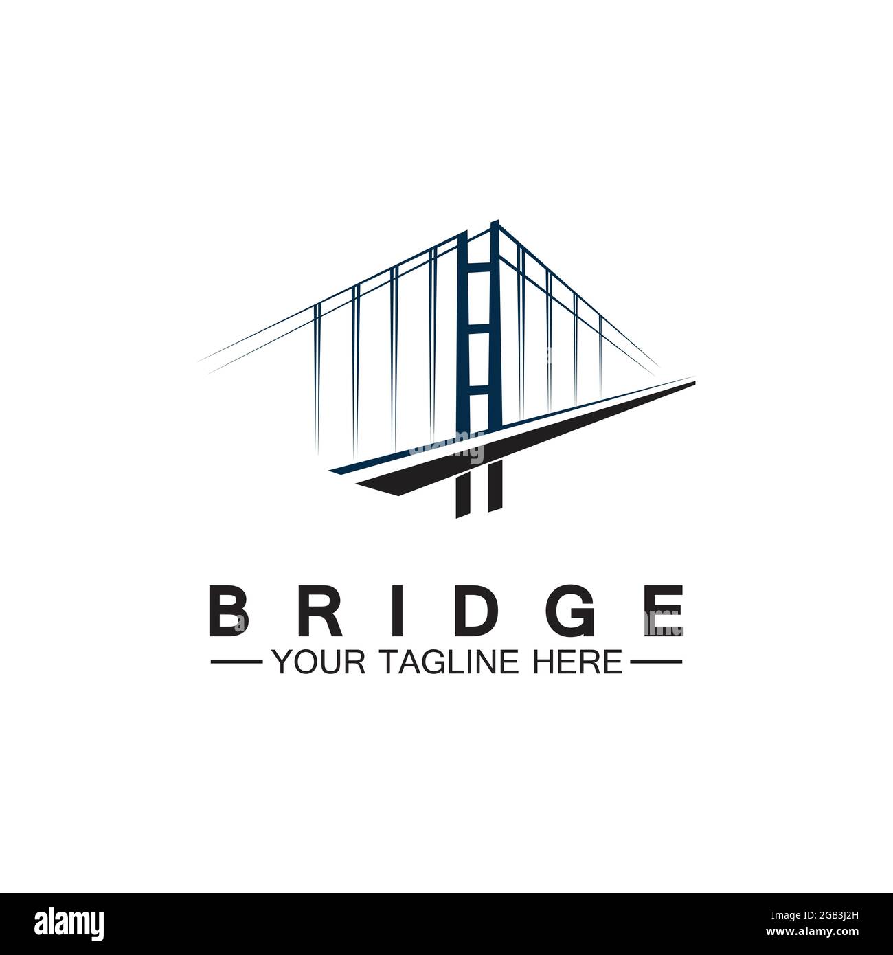 Bridge logo vector icon illustration design template Stock Vector Image ...