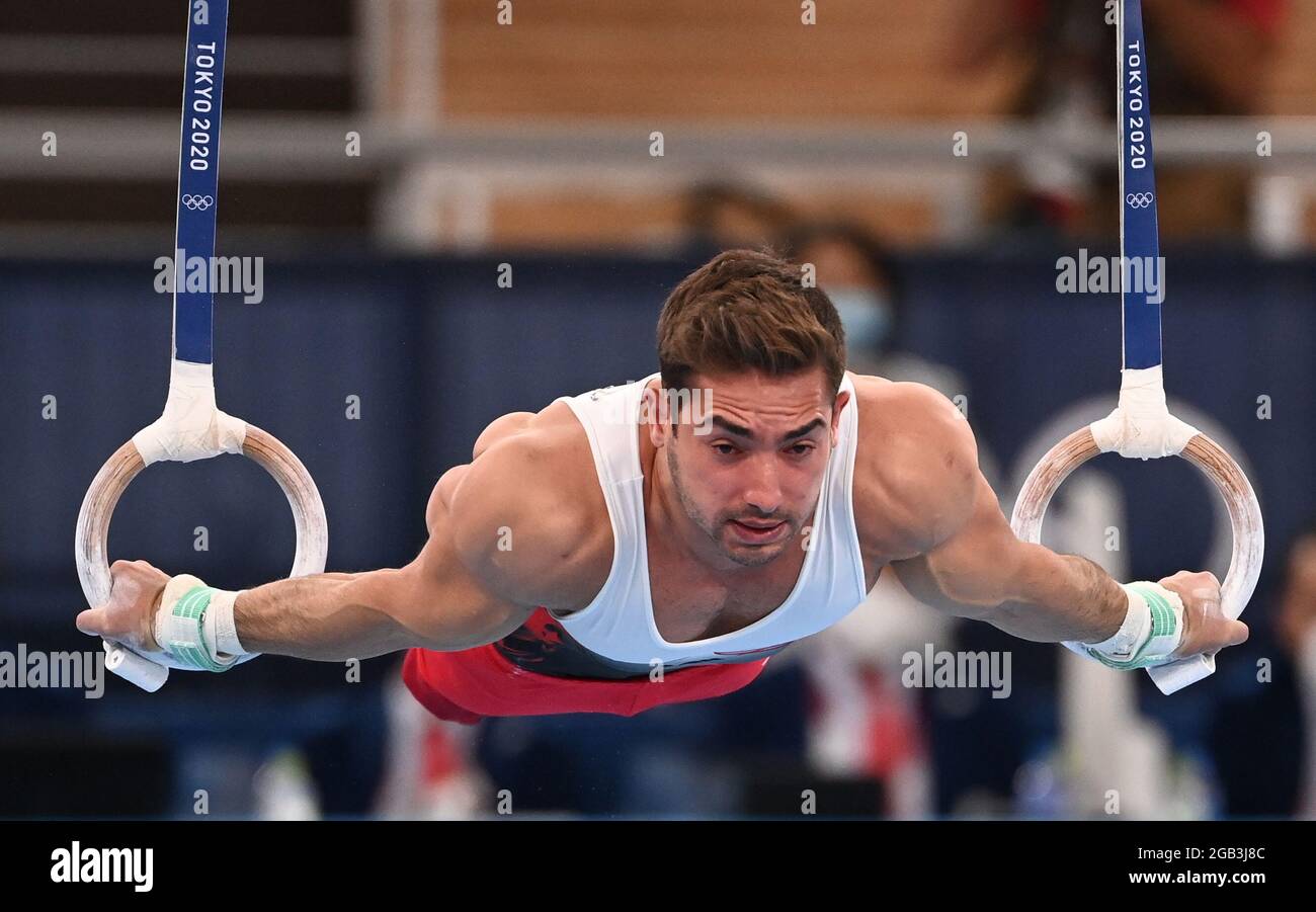 Tokyo, Japan. 02nd Aug, 2021. Gymnastics: Olympics, rings, men, final ...