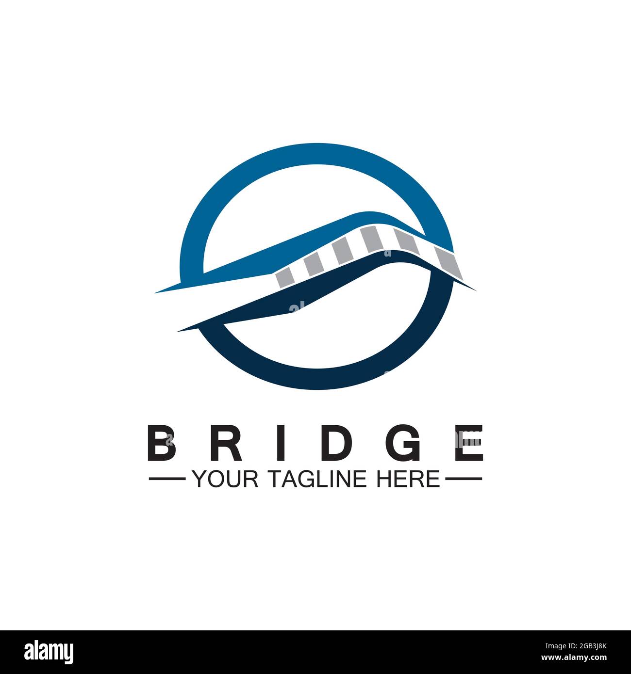 Bridge logo vector icon illustration design template Stock Vector Image ...