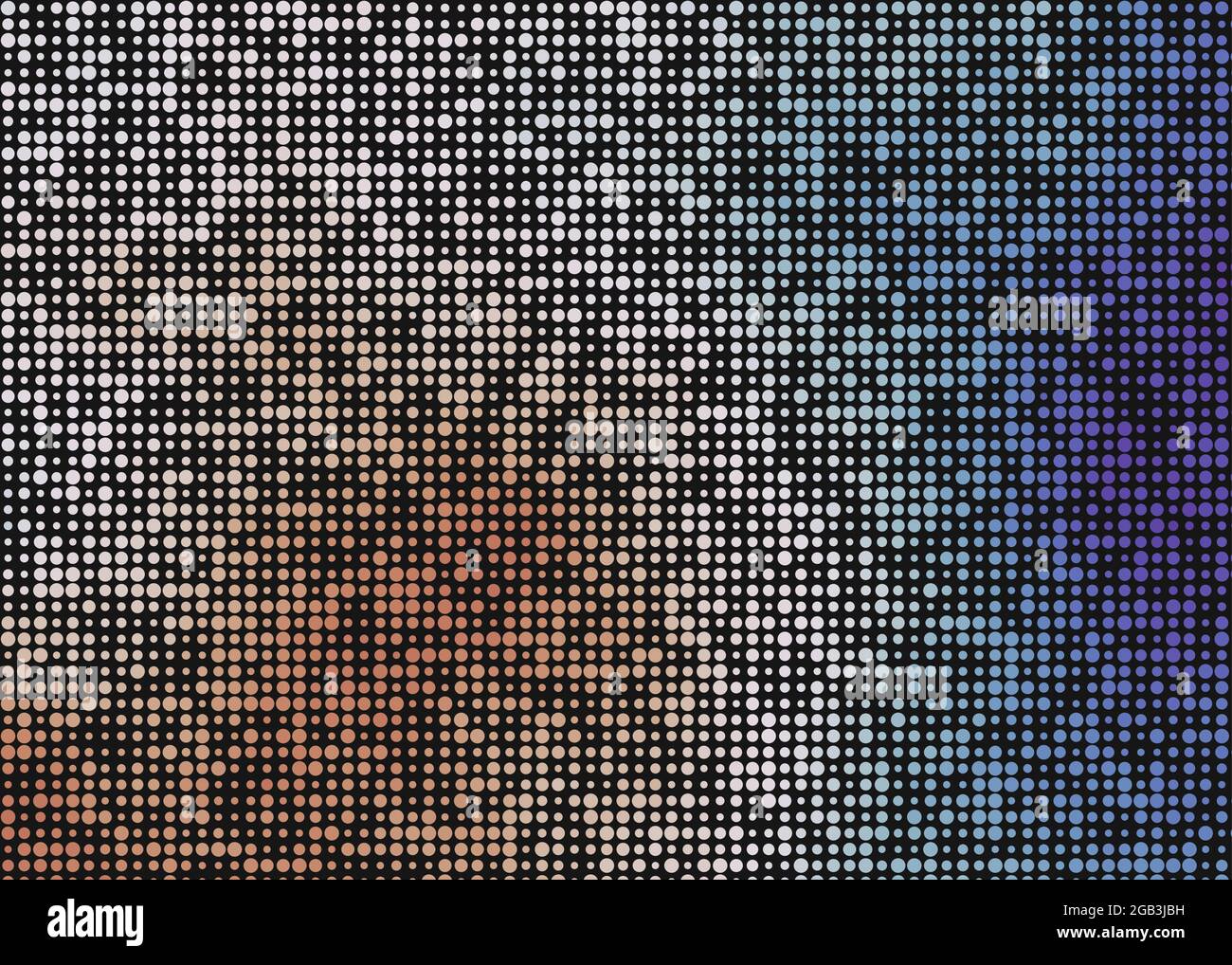 Abstract Geometrical color pixel generative art illustration Stock ...