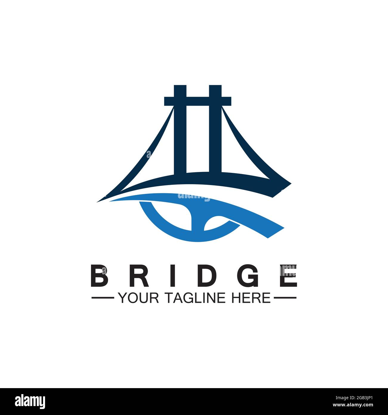 Bridge logo vector icon illustration design template Stock Vector Image ...