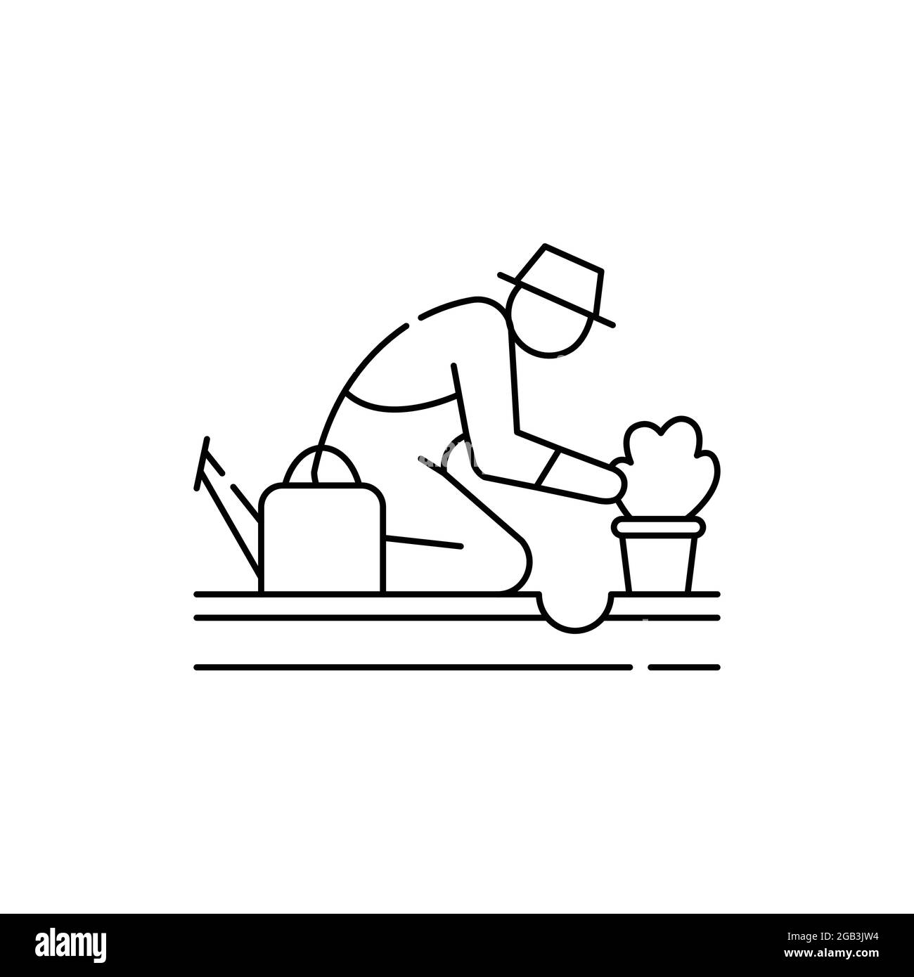 Modern planting Black and White Stock Photos & Images - Alamy