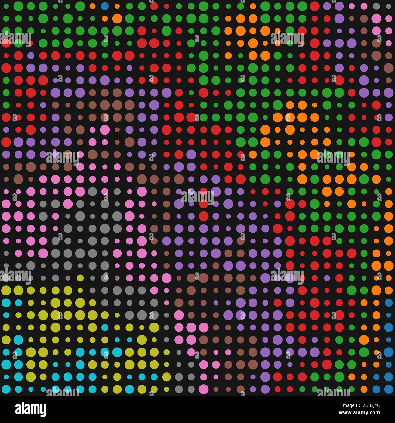 Abstract Geometrical color pixel generative art illustration Stock ...