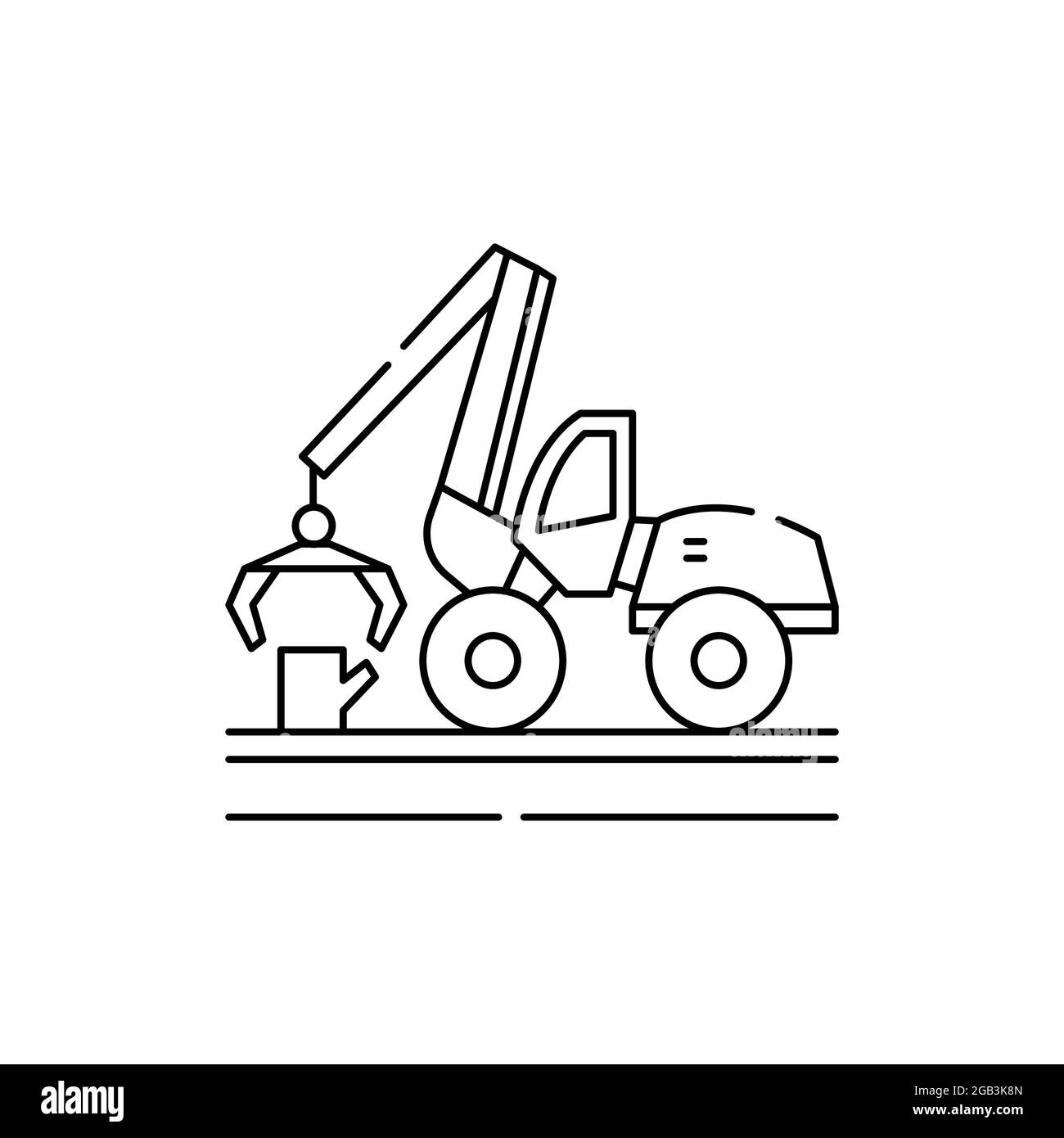 Stump removal and grinding olor line icon. Garden service. Pictogram ... Stump removal and grinding olor line icon. Garden service. Pictogram ...